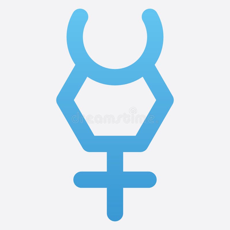 Diagonal icon logo gender stock vector. Illustration of silhouette ...