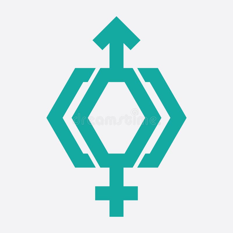Diagonal icon logo gender stock vector. Illustration of female - 284247151