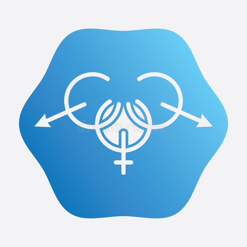 Diagonal icon logo gender stock vector. Illustration of vector - 284407208