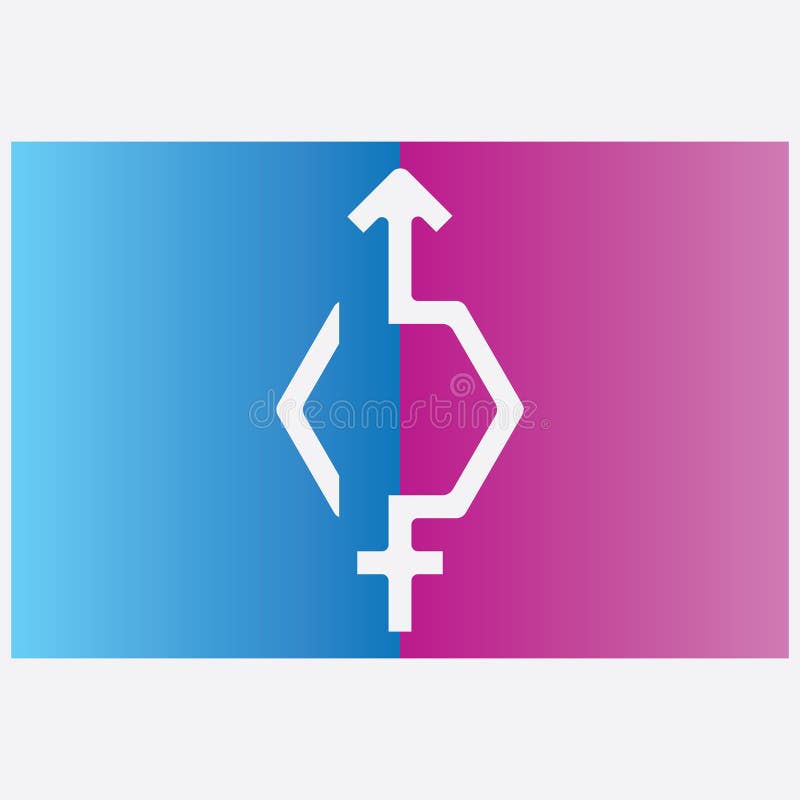 Diagonal icon logo gender stock vector. Illustration of technology ...