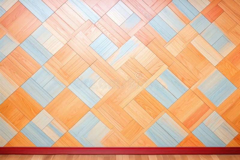 Diagonal Layout Cherry Wood Parquet Design Stock Illustration ...