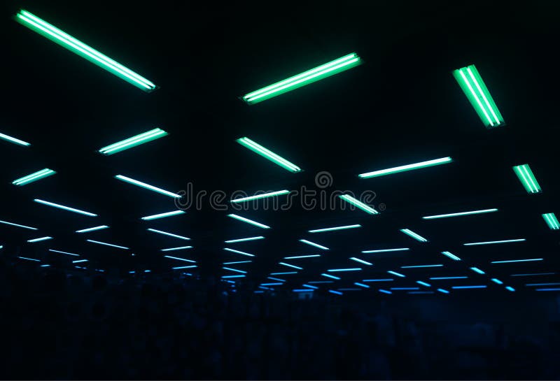 Diagonal Led Lamps Car Parking Illumination Background Stock Image ...