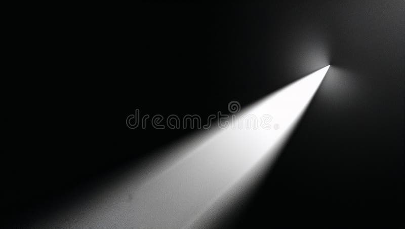 Diagonal Light Beam Creating Dramatic Contrast in Dark Space Stock ...