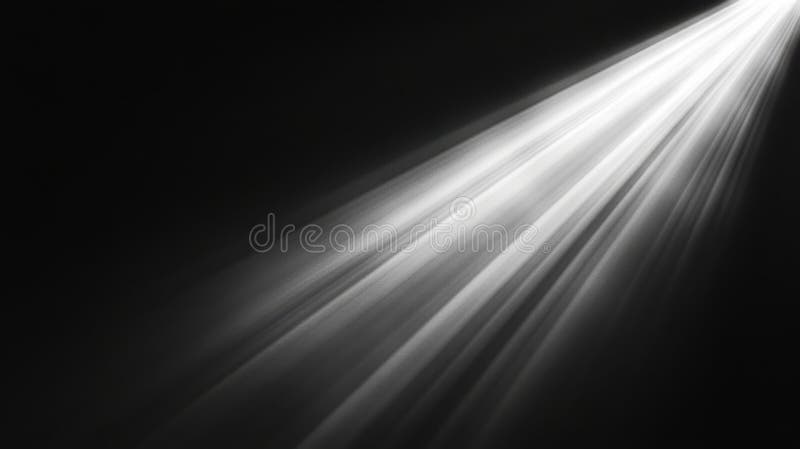Light Beam Shining Coming through Darkness Creating Abstract Lines ...