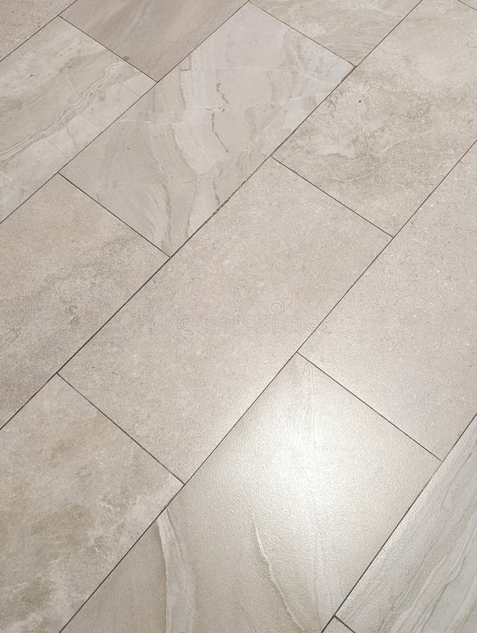 Diagonal Light-Colored Floor Tiles Stock Photo - Image of surface ...