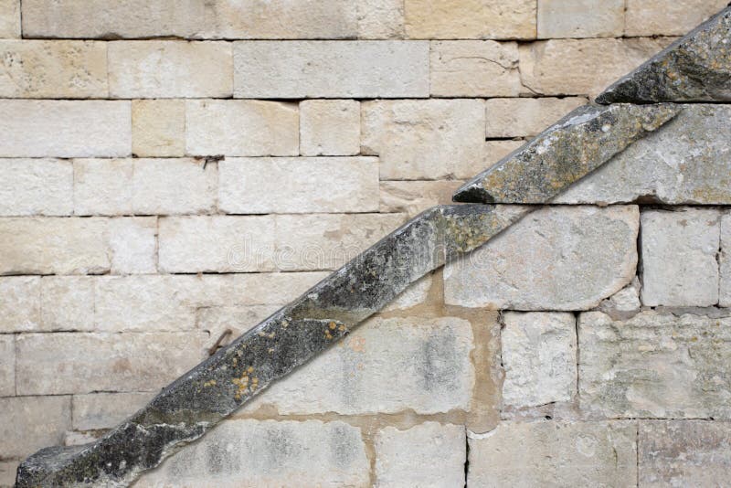 Diagonal Line on a Stone Wall Stock Image - Image of bumpy ...