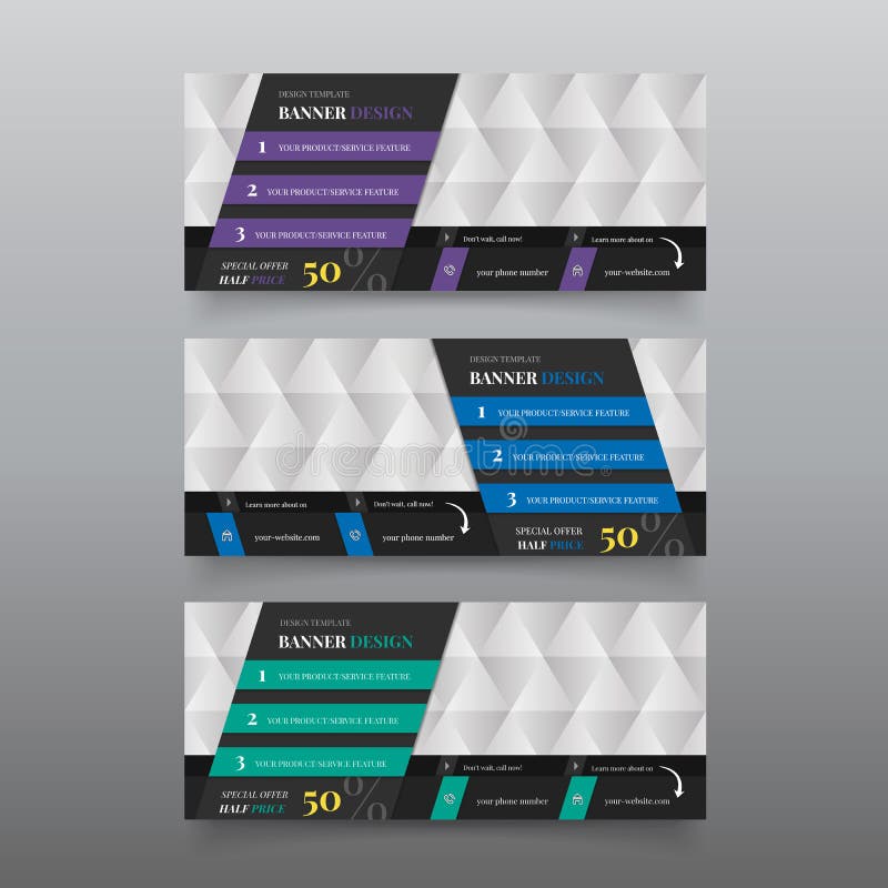 Diagonal Material Web Design Banner Design Template Stock Vector ...