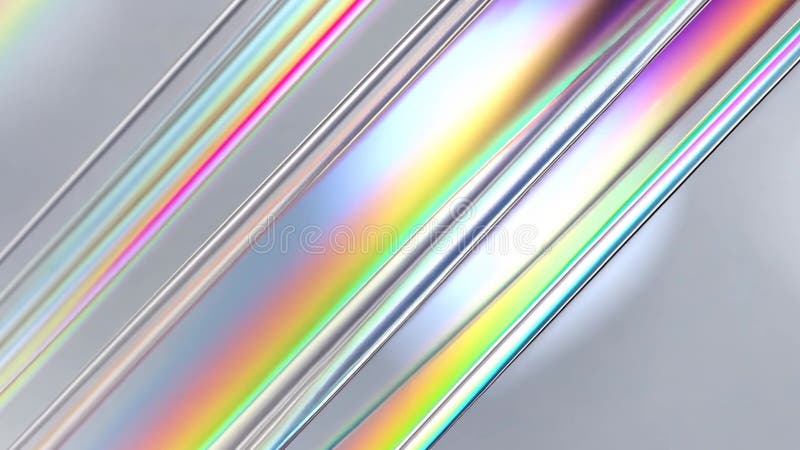 Diagonal Metallic Lines with Iridescent Rainbow Colors Create a Modern ...