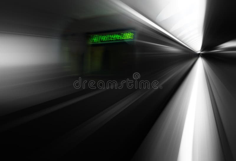 Diagonal Motion Blur Metro Train with Green Board Background Stock ...