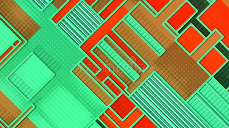 Diagonal Movement of Flat Shape. Abstract Pattern. 3d Render Loop ...