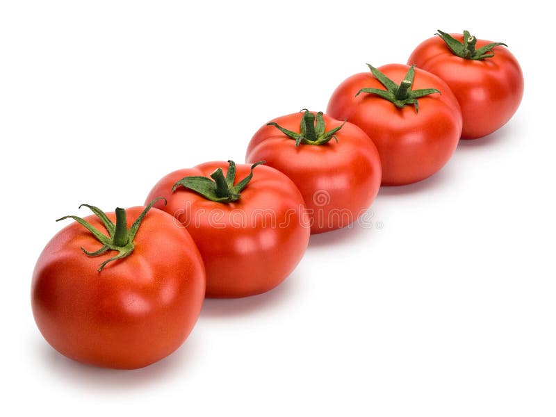 Diagonal Number and Five Ripe Tomato Stock Photo - Image of ...