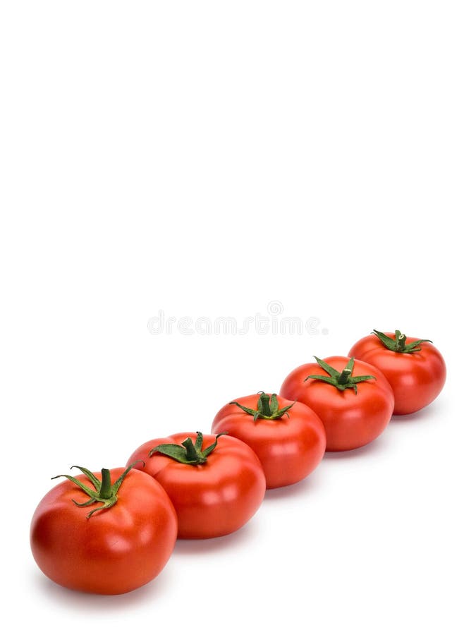 Diagonal Number and Five Ripe Tomato Stock Photo - Image of fruit, ripe ...