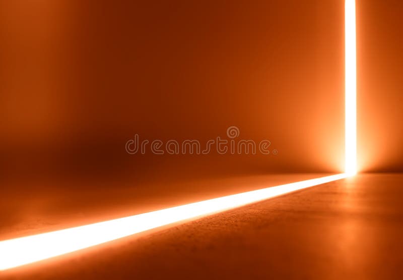 Diagonal Orange Neon Line Object Background Stock Photo - Image of ...