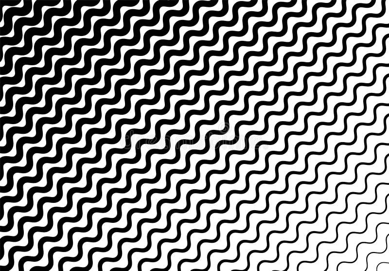 Parallel Wavy-zigzag Horizontal Lines - Horizontally Repeatable Stock ...