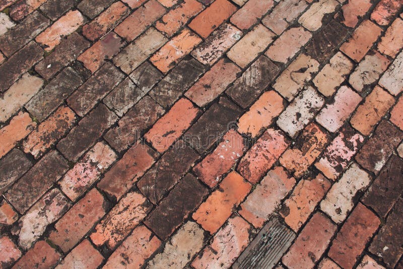 Diagonal Pattern of Brick #1 Stock Image - Image of pavement, material ...