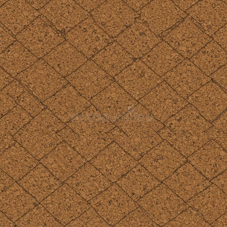 Diagonal Pattern of Cork Tiles with a Rough, Textured Surface Stock ...