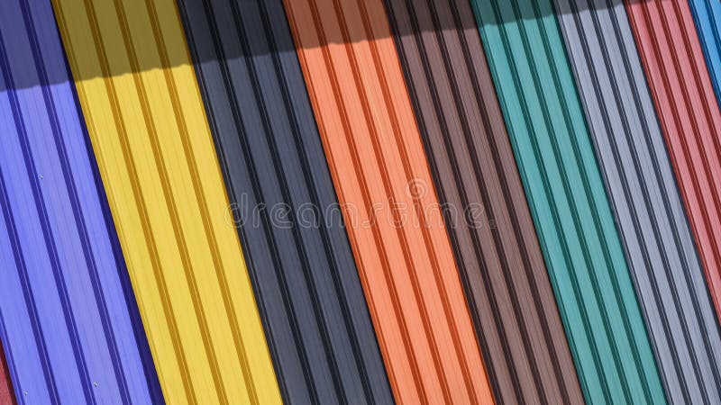 Diagonal Pattern of Multi Colored Corrugated Metal Sheets for Roofing ...