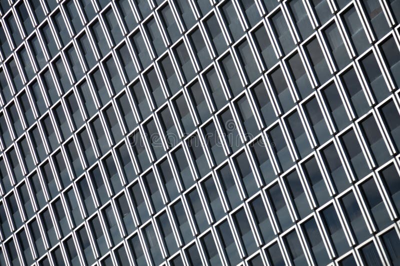 Diagonal Pattern of Rectangular Dark Windows with White Frames Stock ...