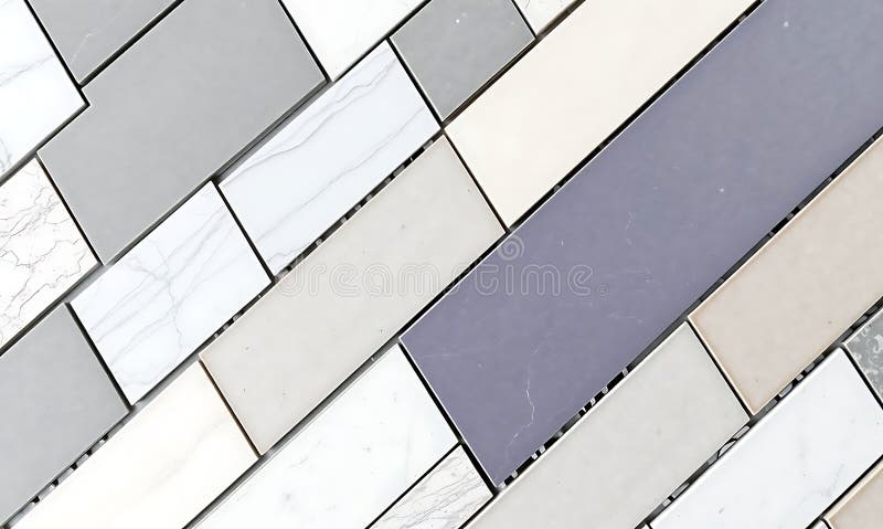 Diagonal Pattern of Rectangular and Square Tiles in Various Gray Tones ...