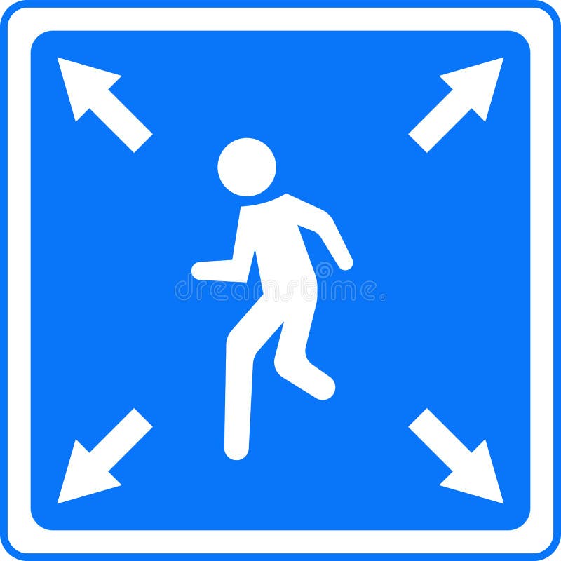 Diagonal Pedestrian Crossing. Road Signs. Vector Image. Stock Vector ...