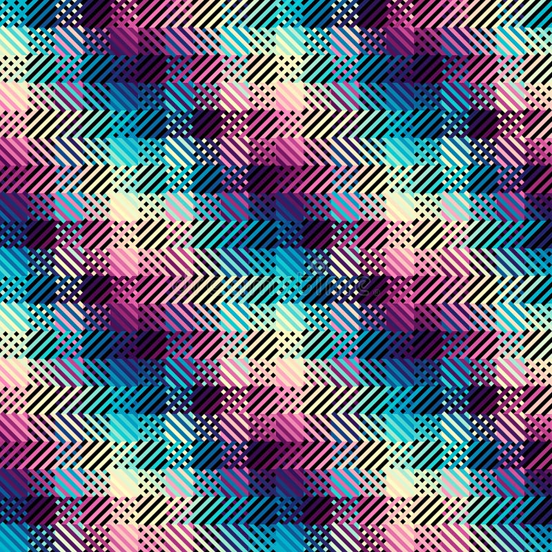 Diagonal Plaid Pattern. Moire Overlapping Effect. Vector Seamless Image ...