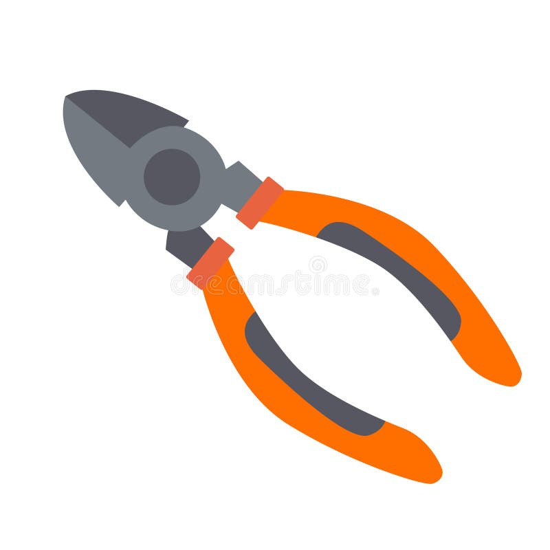 Diagonal Pliers Flat Icon for Cutting Wires Flat Illustration Stock Illustration - Illustration ...