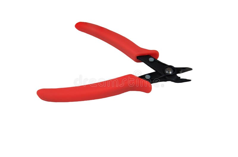 Side Cutters with Blue Handle Isolated Stock Image - Image of isolated ...