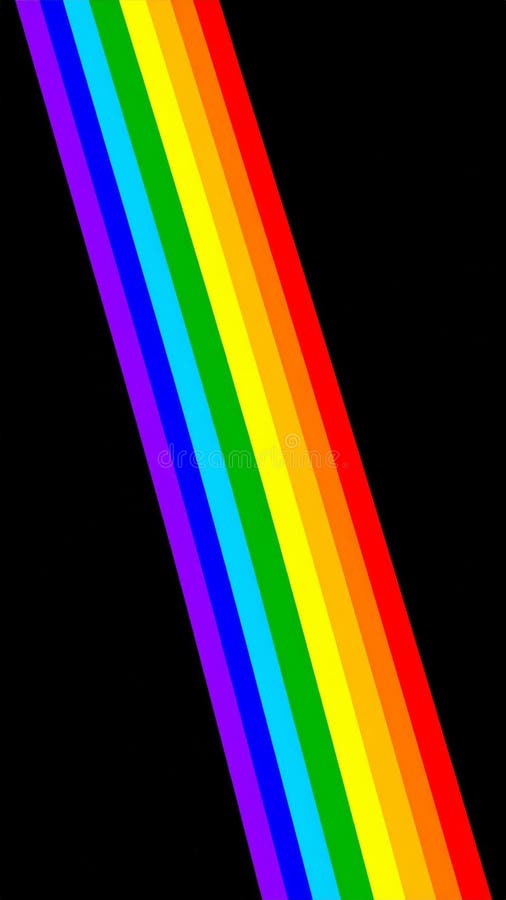 Diagonal Rainbow Pixel Art on Black Background Stock Illustration ...