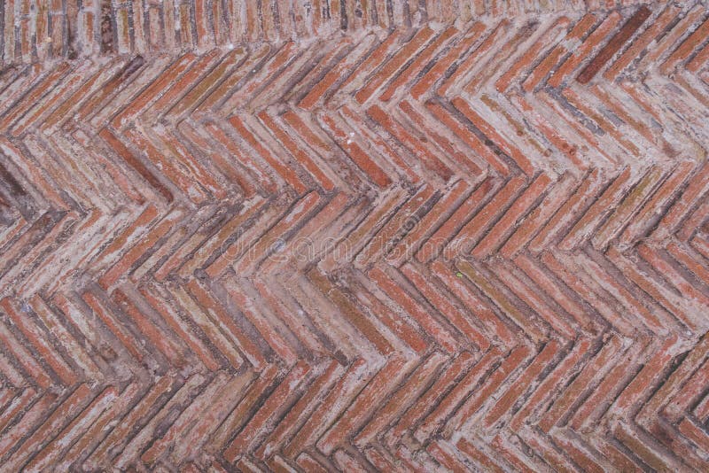 Wall Of Diagonal Red Bricks. Stock Photo - Image of exterior, design ...