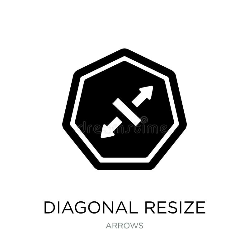 Diagonal Resize Icon in Trendy Design Style. Diagonal Resize Icon ...