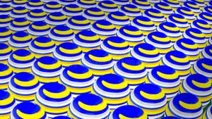 Diagonal Rows Of Same Size 3D Spheres Colored By Moving Lines Seamless Loop Motion Surreal 