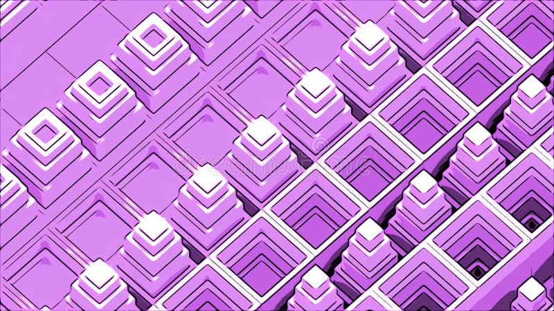 Diagonal Rows of Up and Down Moving Shapes. Design. Colorful 3D ...