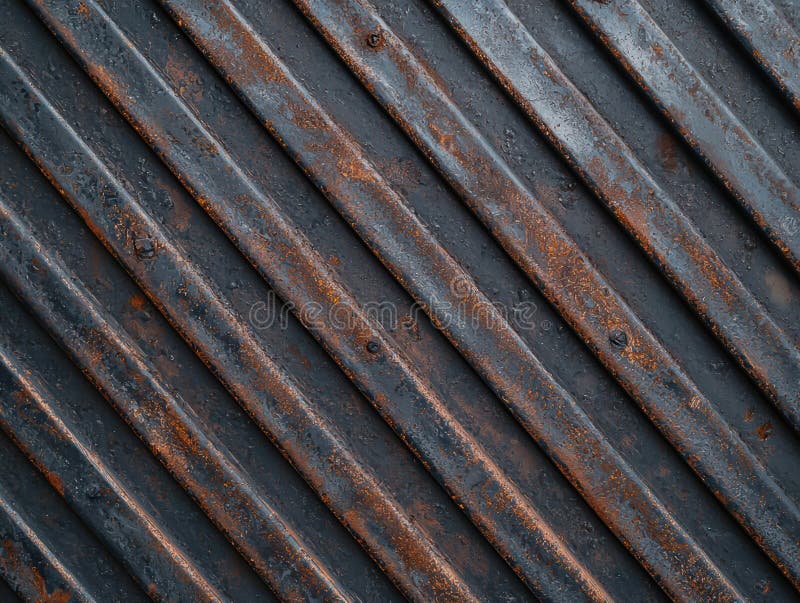 Diagonal Rusted Metal Bars Create an Industrial Texture Pattern in this ...