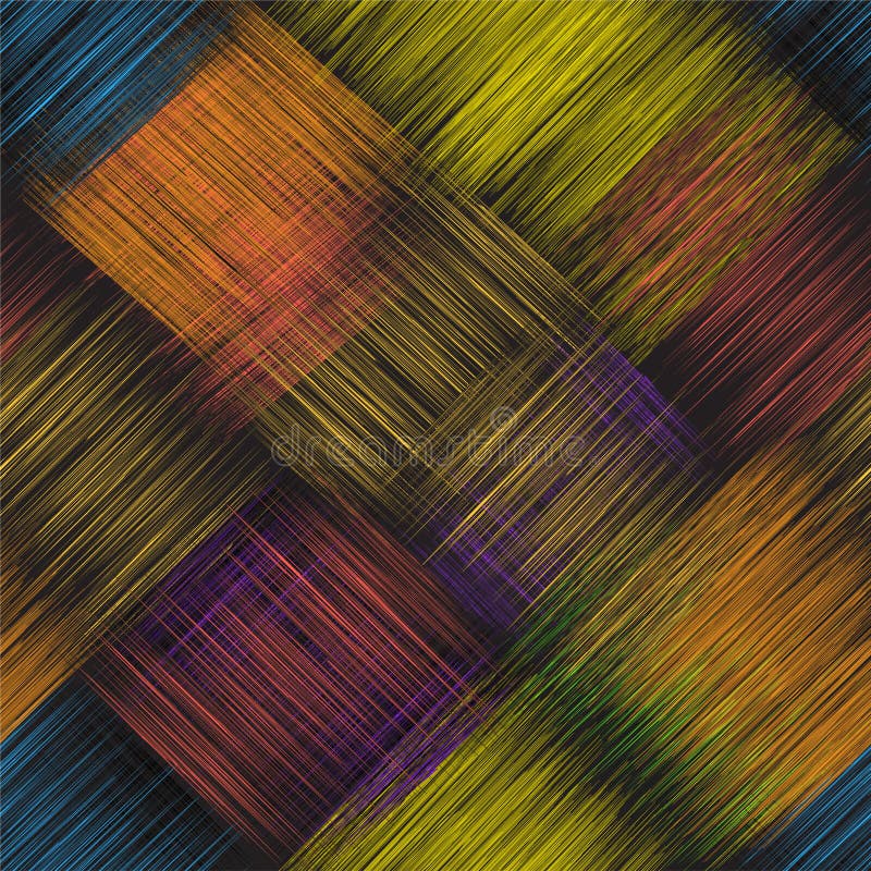 Diagonal Seamless Pattern with Colorful Grunge Striped Intersect ...