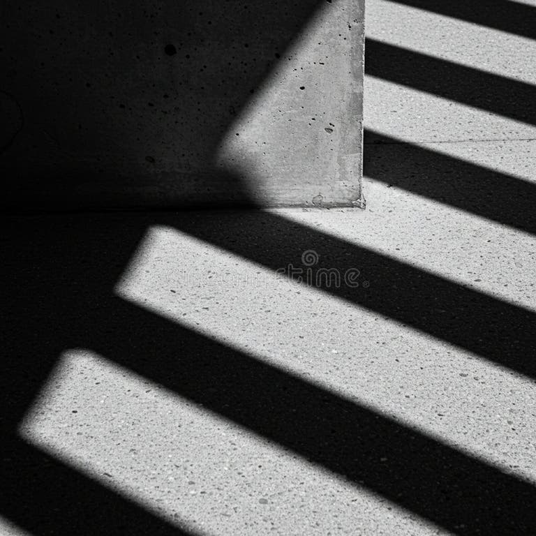 Diagonal Shadows Cast by a Structure Create a Striking Pattern on a ...