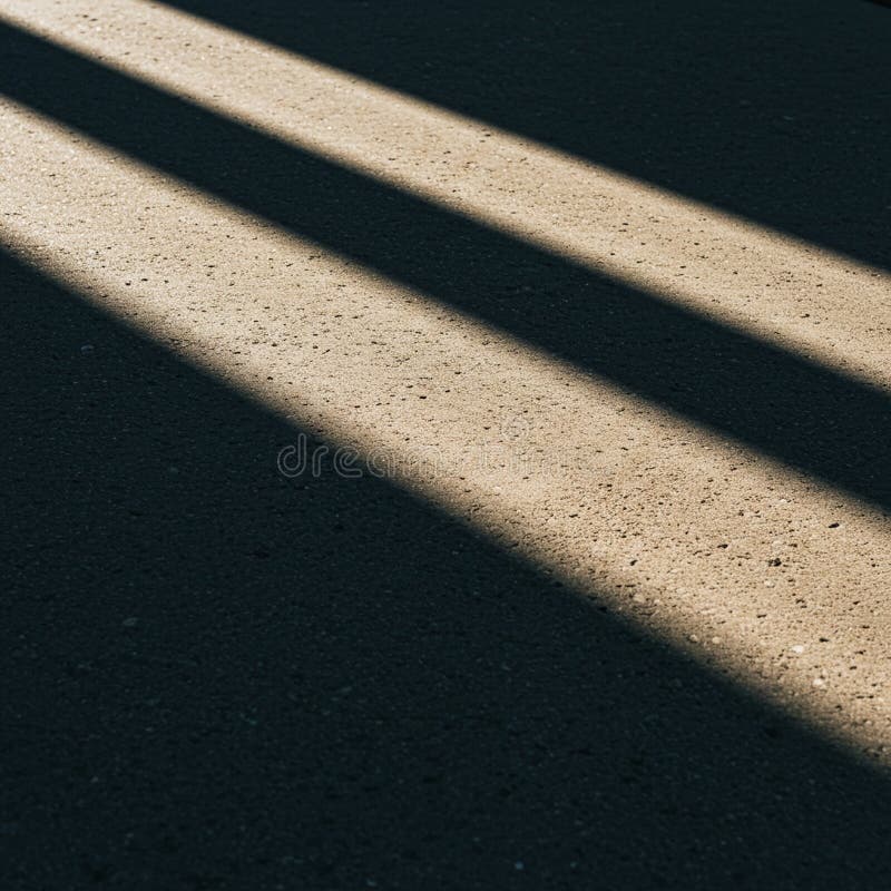 Diagonal Shadows Cast on a Textured Concrete Surface. the Contrast ...