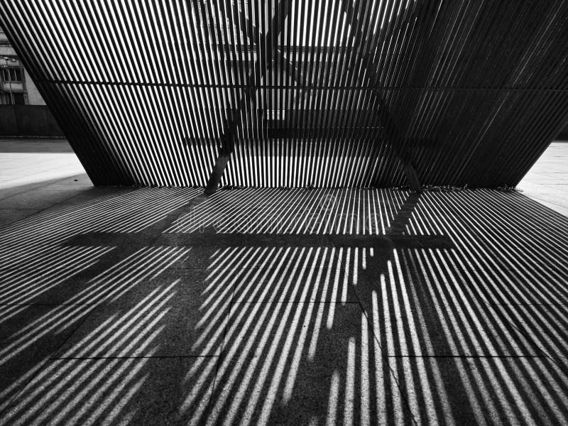 Diagonal Shadows and Lights from a Steel Structure Stock Image - Image ...