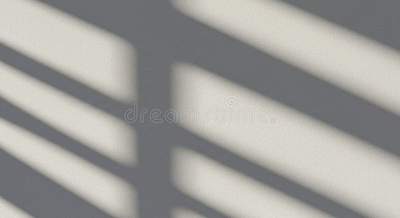 Diagonal Shadows of a Window Blind are Cast on a Plain, Light-colored ...