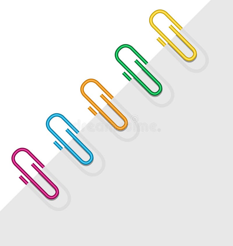 Diagonal sheet paper clips stock vector. Illustration of mesagge - 45068302