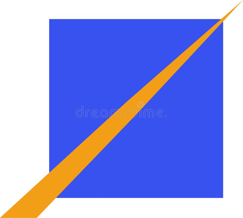 Diagonal Slash Across a Square for Use As a Logo Stock Illustration ...