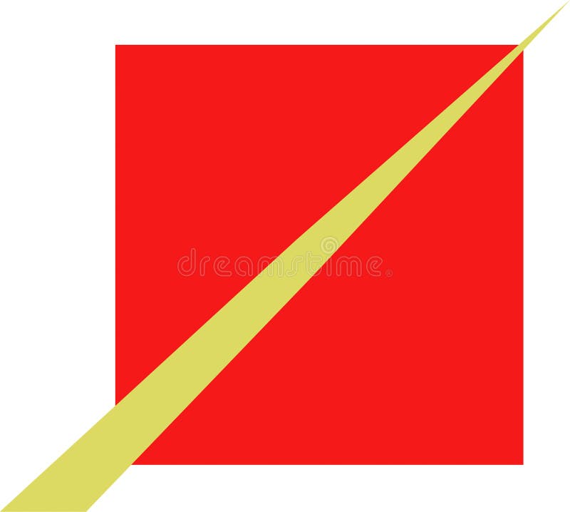 Diagonal Slash Across a Square for Use As a Logo Stock Illustration ...
