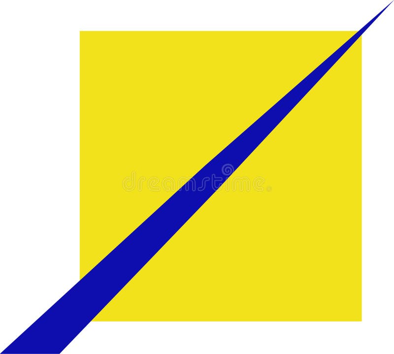 Diagonal Slash Across a Square for Use As a Logo Stock Illustration ...