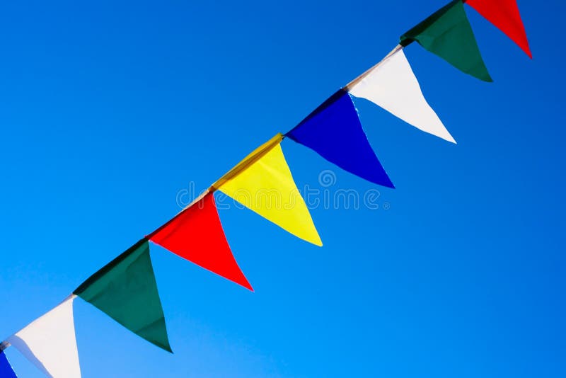 Diagonal Small flags stock image. Image of masts, flap - 10539293