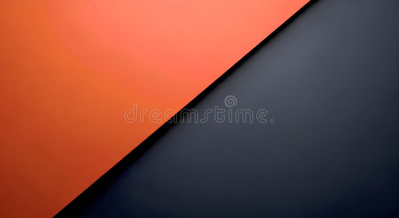 Diagonal Split Background with Vibrant Orange and Dark Blue Colors ...