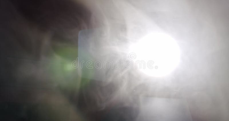 Diagonal Spot Light and Smoke Cloud Shiny Lighting Lamp Rays Effect ...