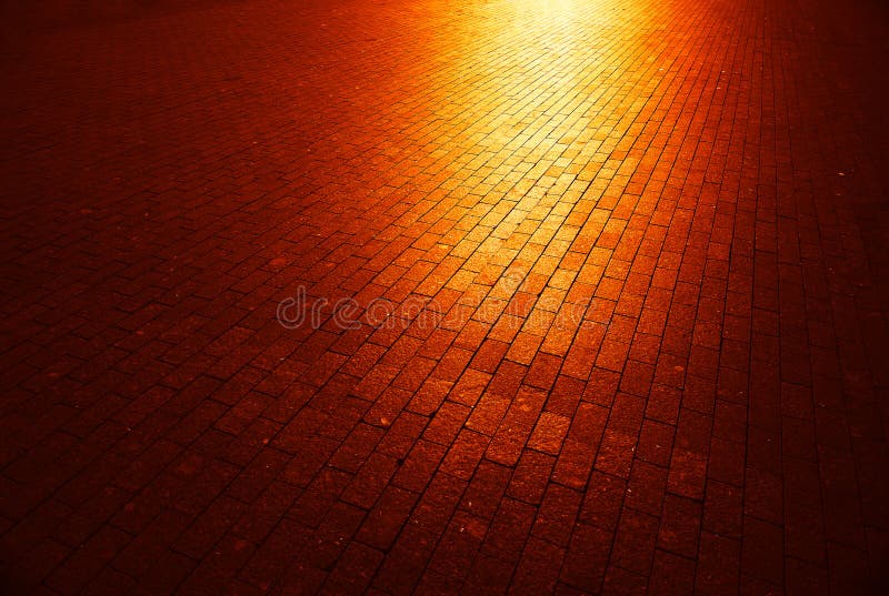 Diagonal Street Pavement Texture during Sunset Stock Photo - Image of ...