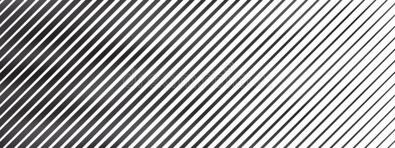Diagonal Stripe Pattern with Black Line Gradient. Transition from Thick ...