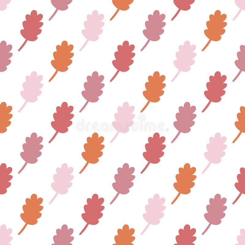 Diagonal Striped Fall Leaves Seamless Pattern Background Print Stock ...