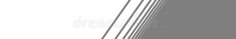 Diagonal Striped Gradient Banner Grey and White Stock Illustration ...