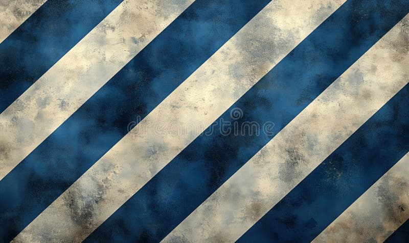 Diagonal Striped Pattern in Blue and Beige with a Textured Vintage ...